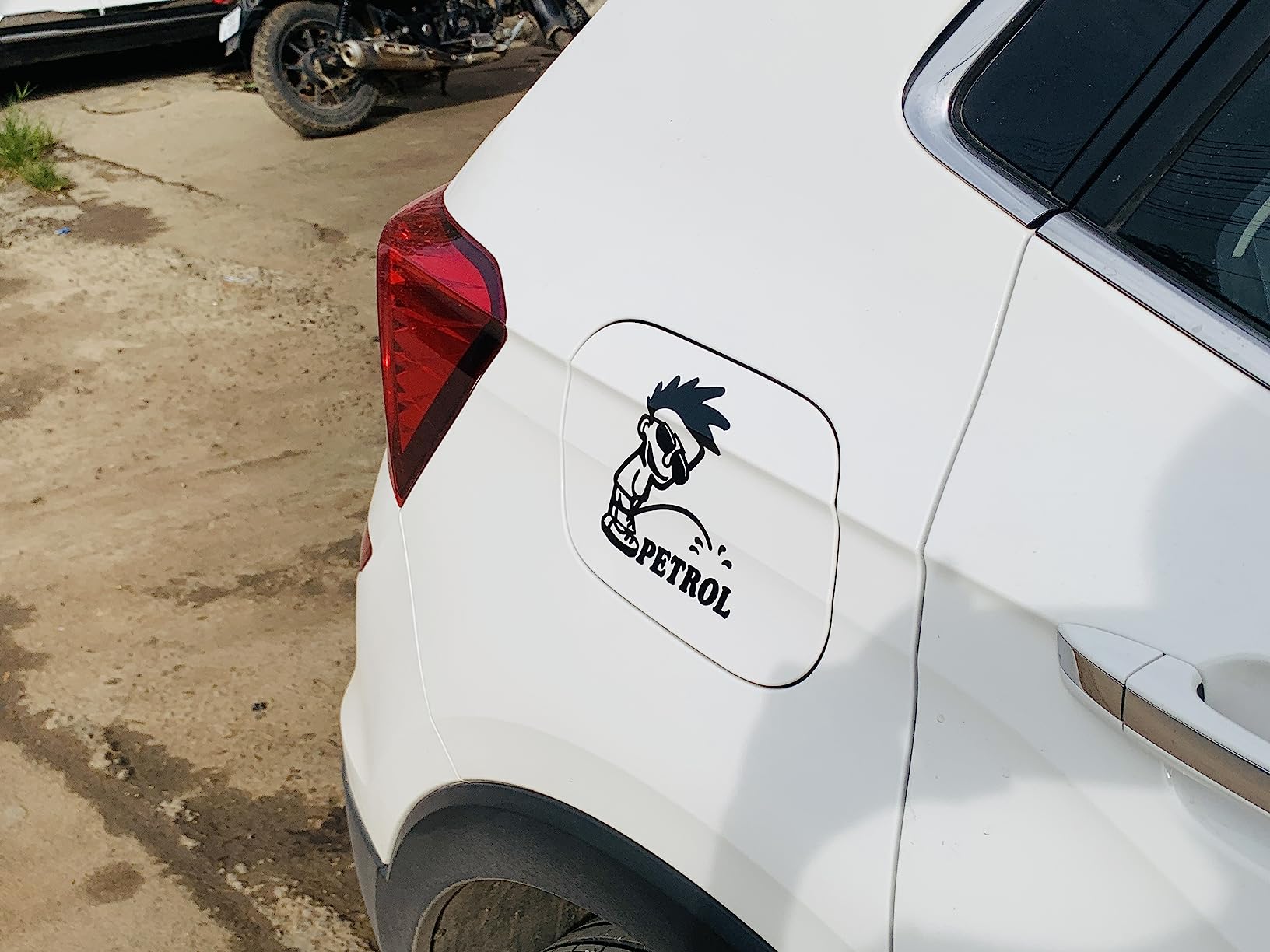 Self Adhesive Petrol Sticker for Car Fuel Tank, Fun boy Vinyl Sticker ...