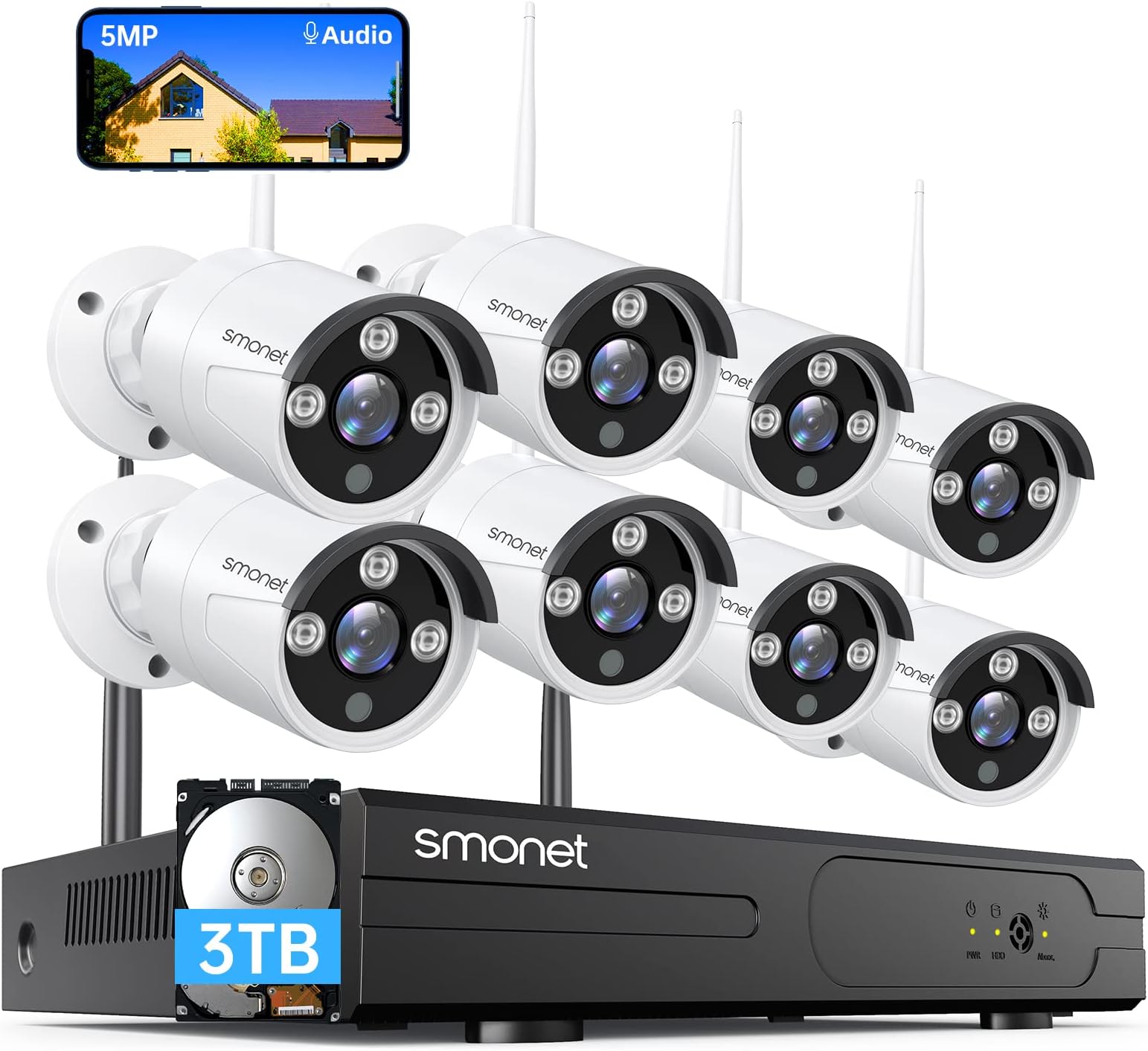 Amazon.com : 1080P Wireless Security Camera System, Firstrend 8CH ...