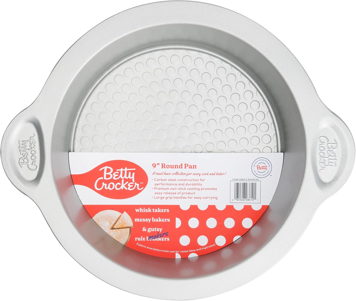 Betty Crocker Carbon Steel 12.5 x 10.5 x 2 Inch Round Bake Pan