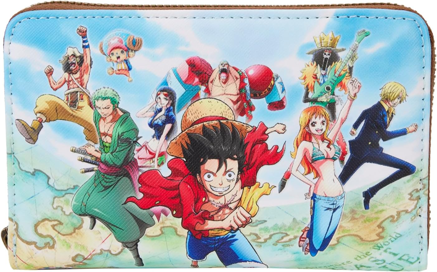 Amazon.com: One Piece Luffy Gang Zip Around Wallet : Clothing, Shoes ...