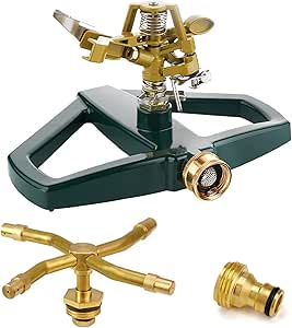 Amazon.com : Sprinklers for Yard, Pulsating Impact Sprinkler with Metal ...