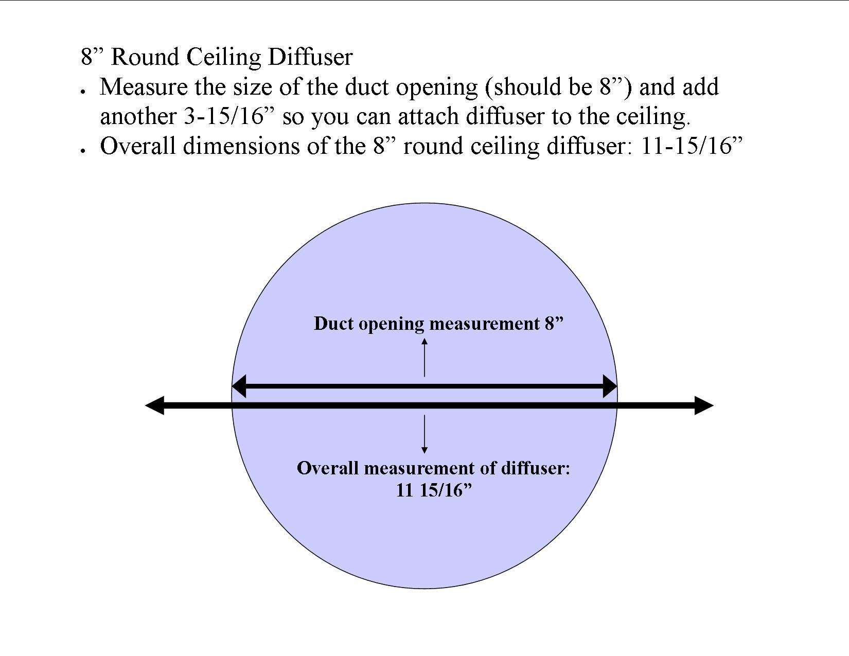 Accord ABCDWH08 Round Ceiling Diffuser, 8-Inch, White