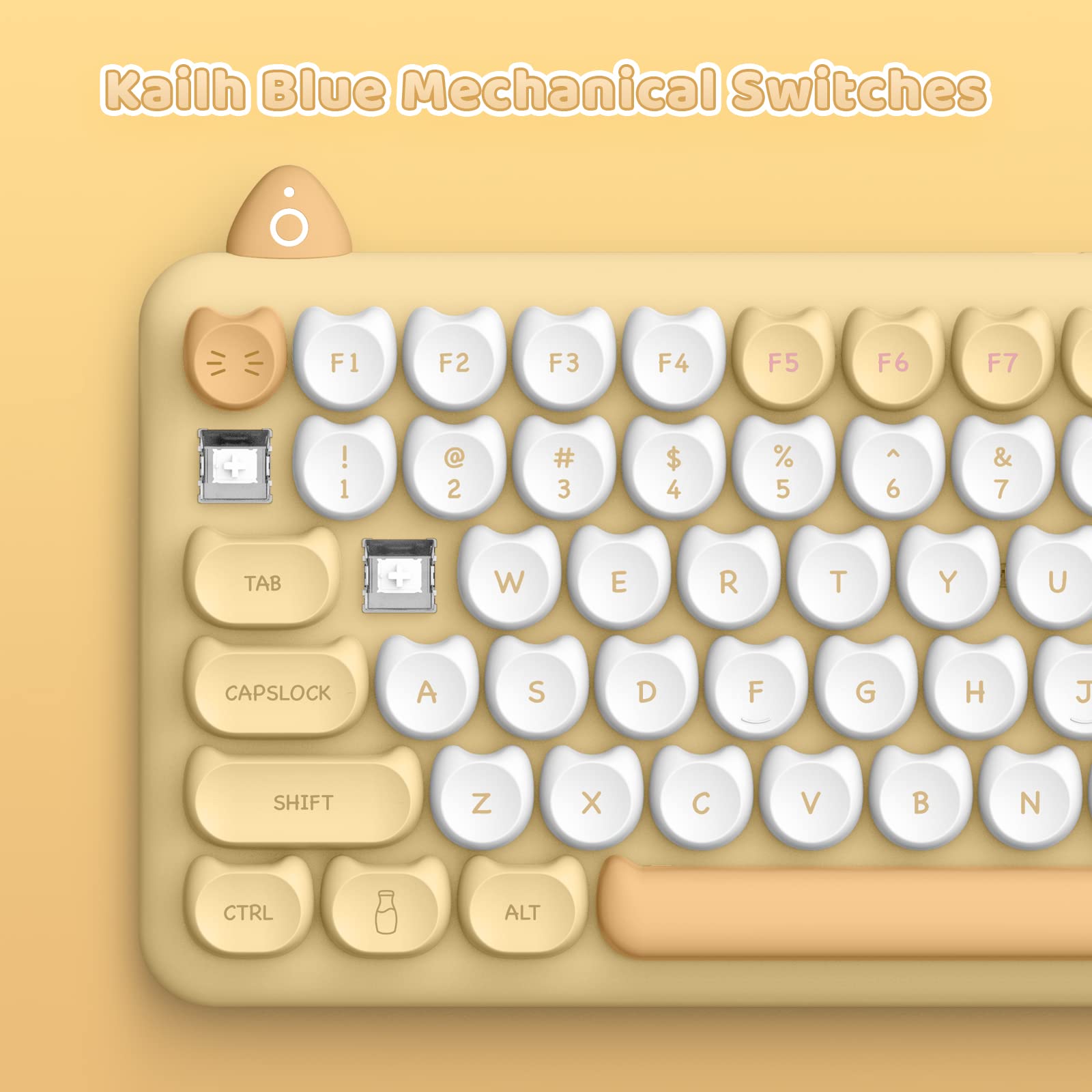 Buy IQUNIX M80 Purry Cat Wireless Mechanical Keyboard, Wireless/Wired ...