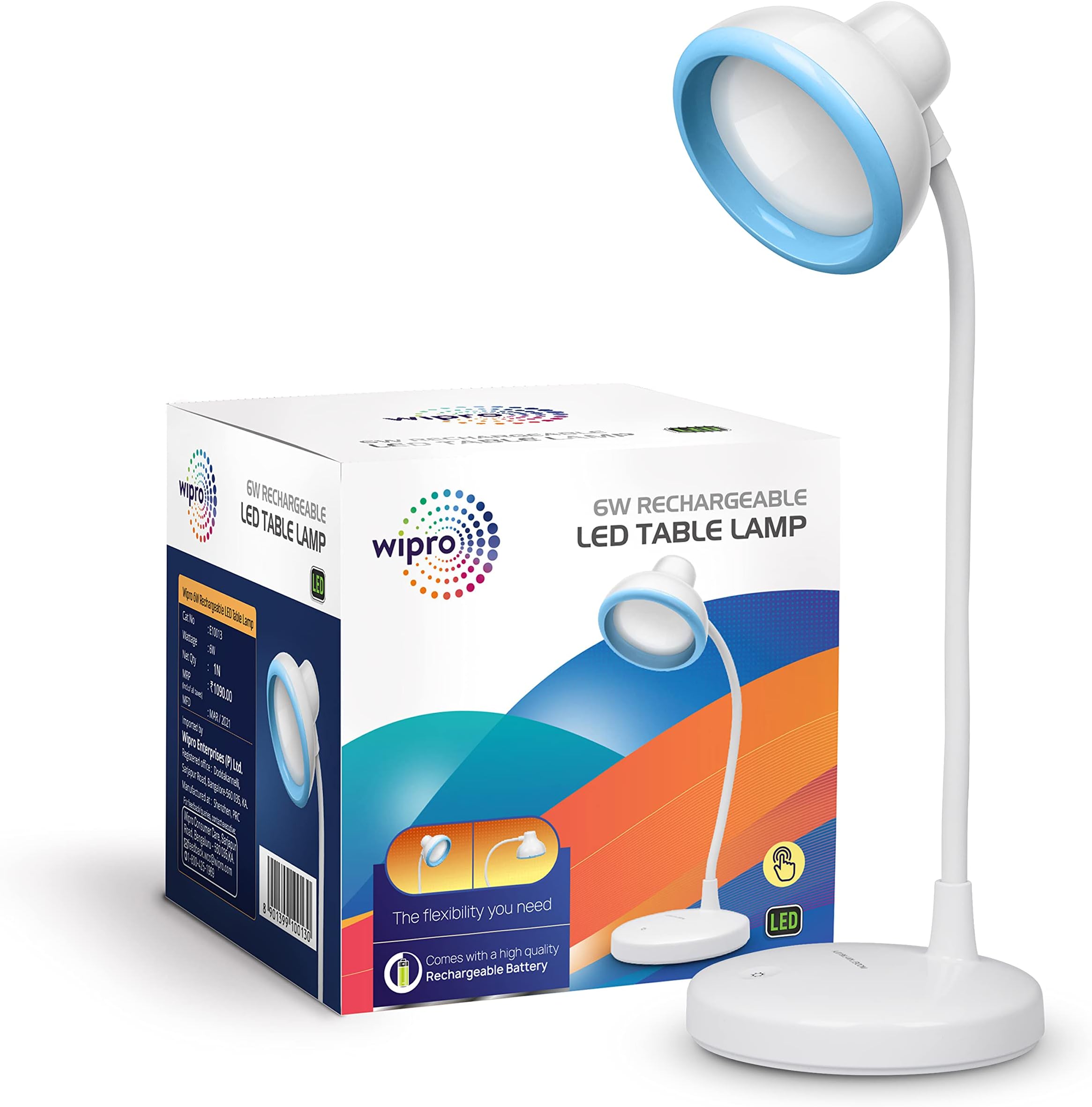 WEIRD WOLF 3 Colour Mode Rechargeable LED Study/Table/Desk Lamp for ...