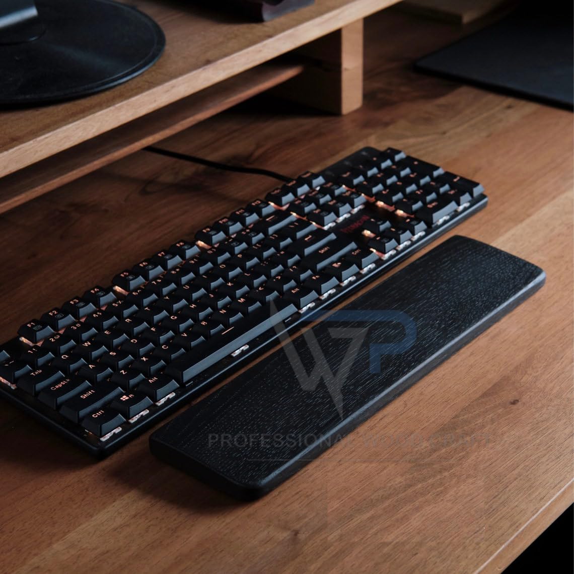 Professional Wood Craft ᵀᴹ Black Keyboard Wrist Rest Support for ...