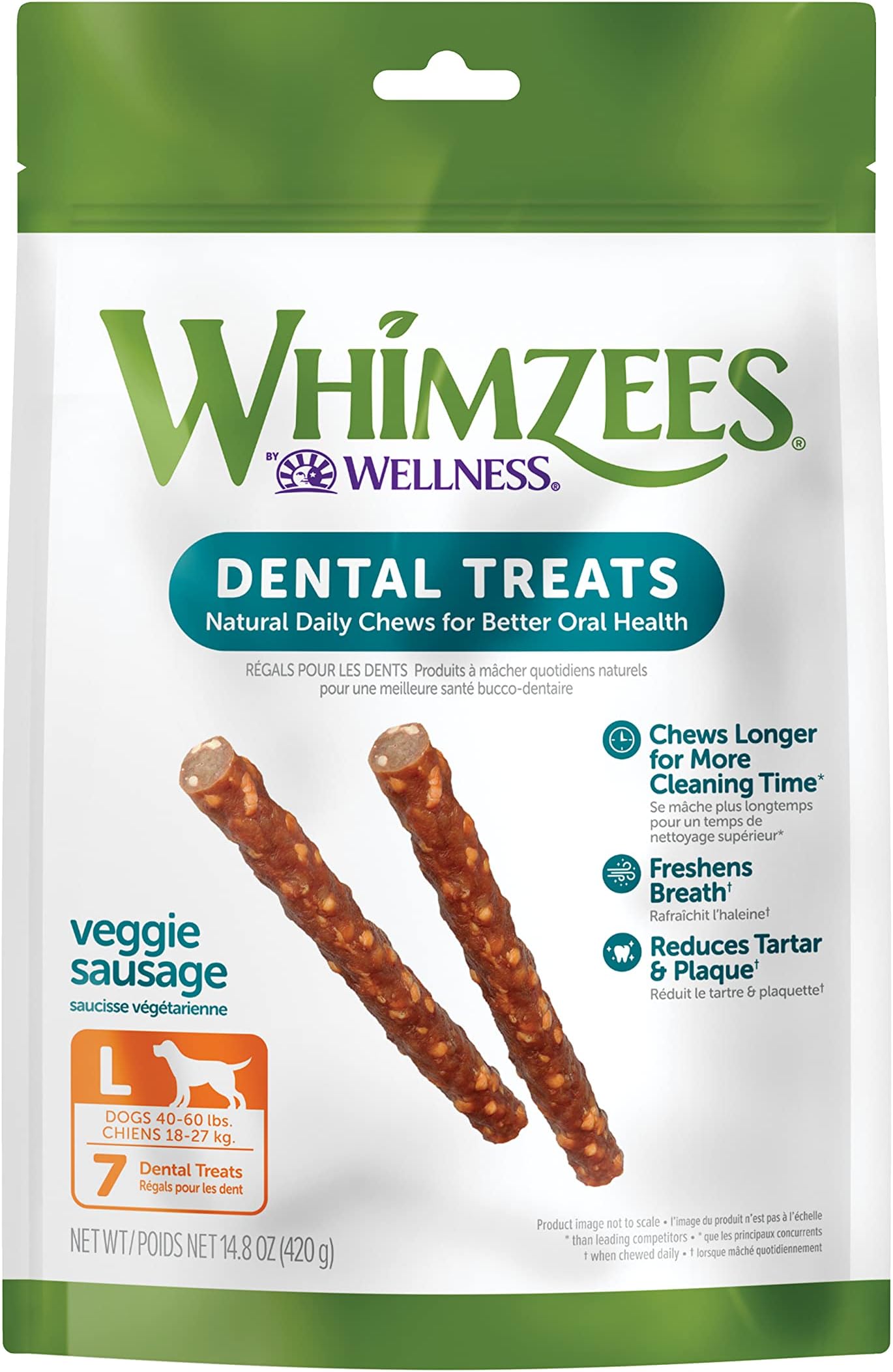 Amazon.com : WHIMZEES Natural Grain Free Daily Dental Long Lasting Dog ...