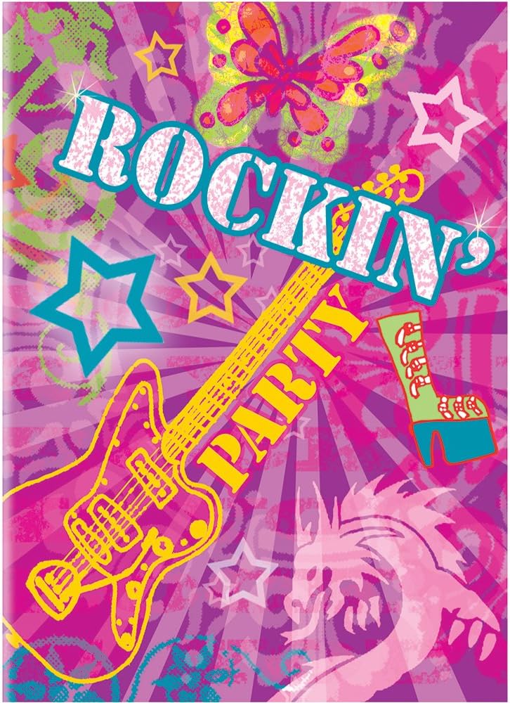 Amazon.com: Unique Rock On Party Invitations | 5.5” x 4” | 8 Pcs, 5.5 ...