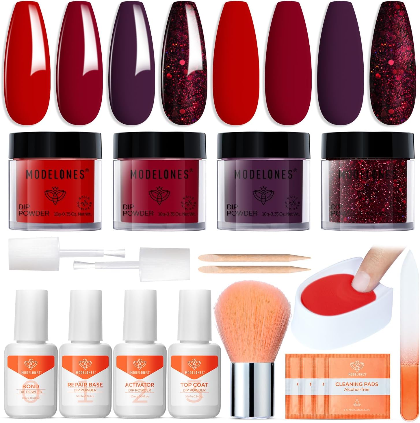 Amazon.com: SAVILAND Clear Dip Powder Nail Kit Starter: 60g 2.1oz Dip ...