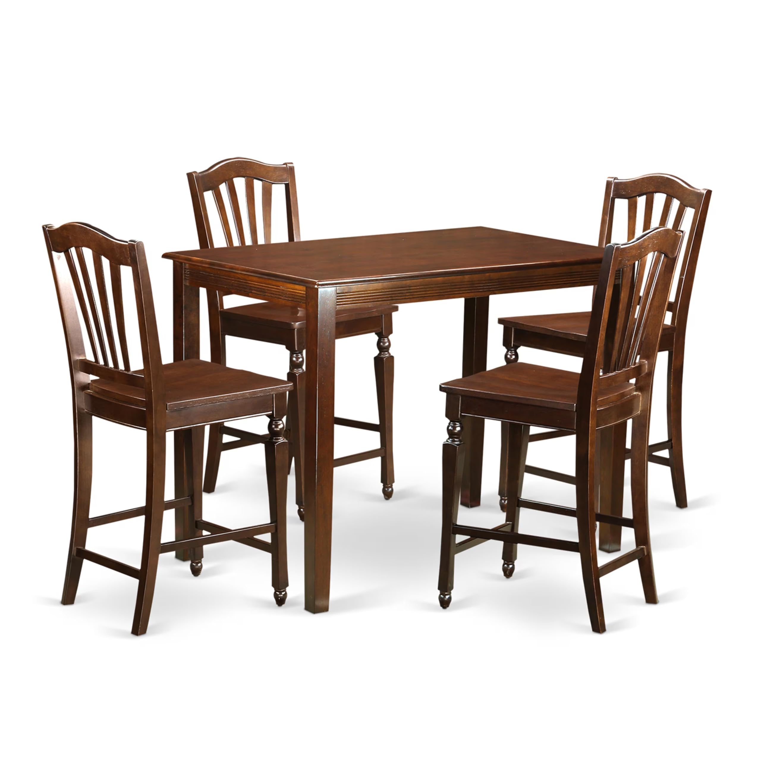 Amazon.com - East West Furniture Yarmouth 5 Piece Kitchen Counter ...