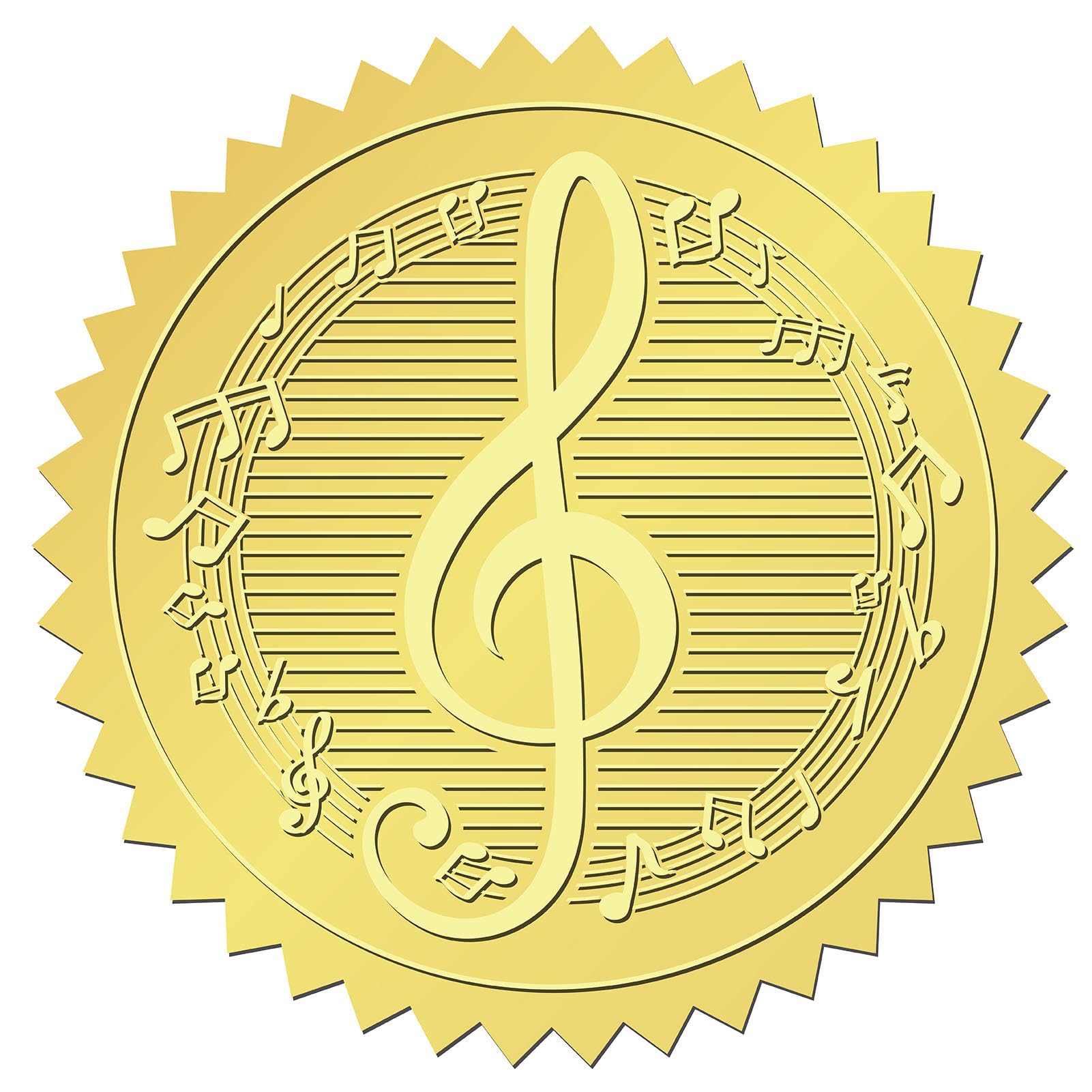 Amazon.com: CRASPIRE 408Pcs Musical Note Gold Foil Embossed Stickers 2 ...