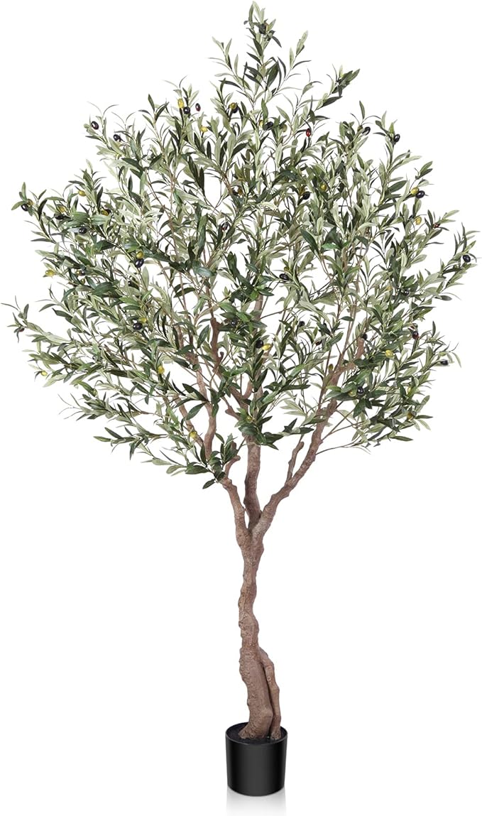 Amazon.com: LOMANTO Olive Trees Artificial Indoor, 7Ft Artificial Olive ...