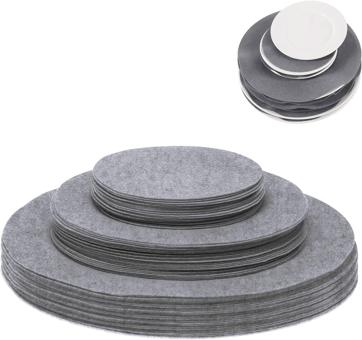 Amazon.com | Cskunxia 60Pcs Felt Plate Dividers, Pan Separators ...