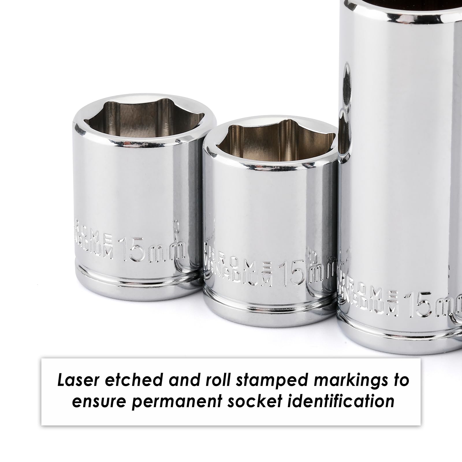 Snapklik.com : CASOMAN 4 Pieces 1/4-Inch Drive Impact Shallow Socket ...