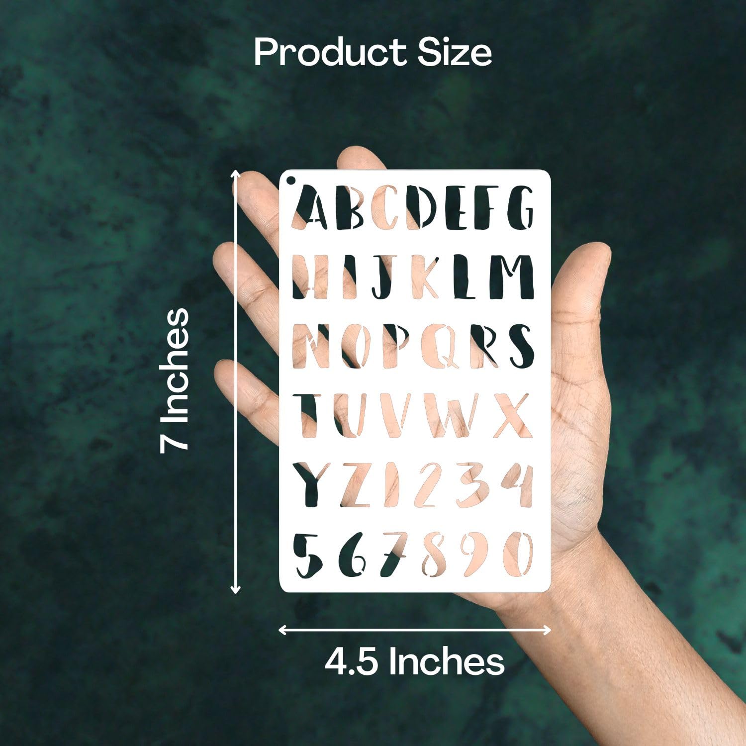 7x4.5 Inch Art Stencils CrafTreat 24-Pack Reusable Letter & Number ...