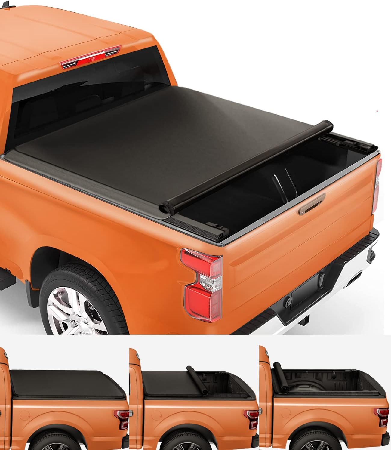Amazon.com: TIPTOP Soft Roll-Up Tonneau Cover Truck Bed for 2020-2025 ...