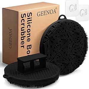 Amazon.com : GEENOA Silicone Body Scrubber, Exfoliating Body Scrubber ...