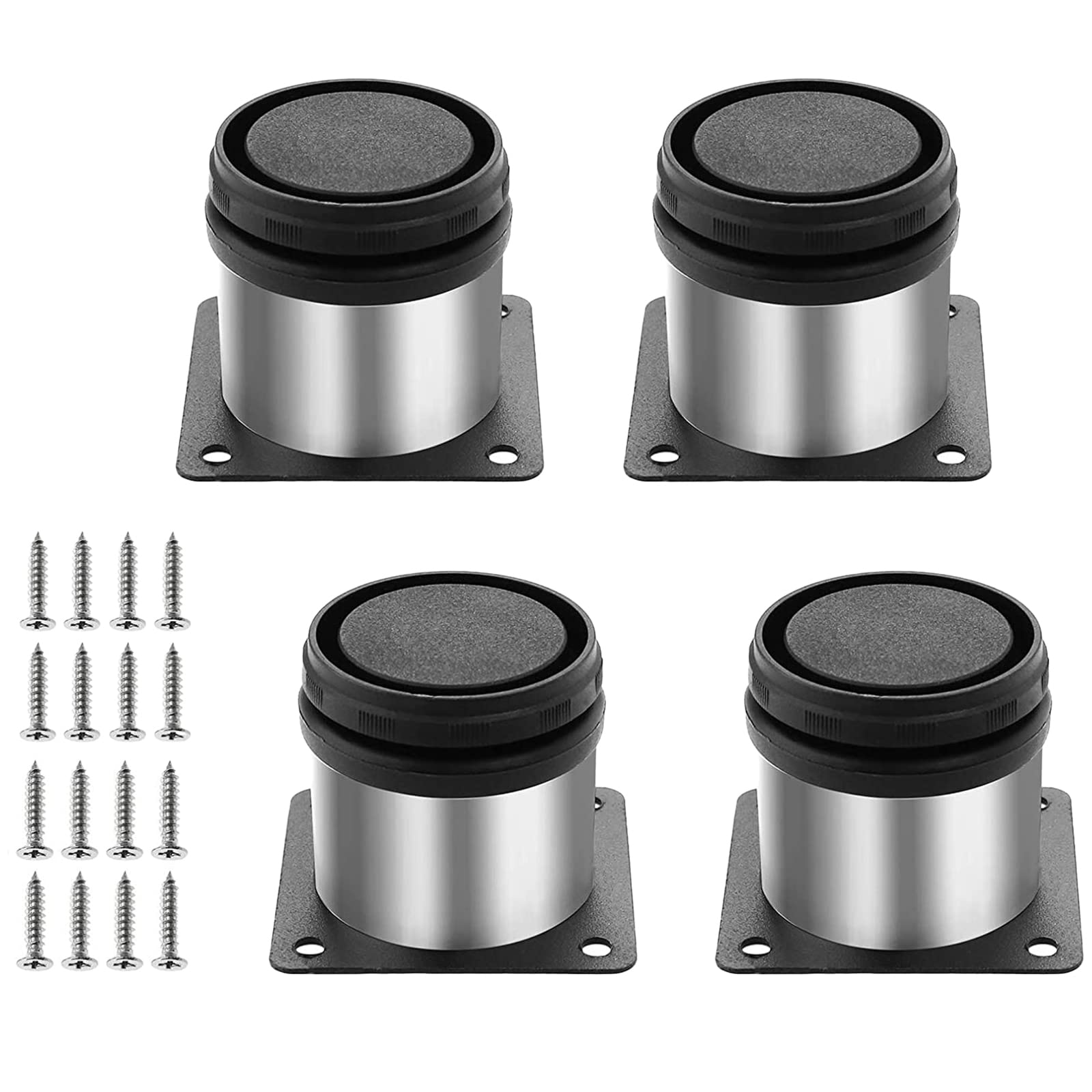 Daksang 4 Pcs 2 Inch(50mm) Furniture Adjustable Legs, Stainless Steel ...