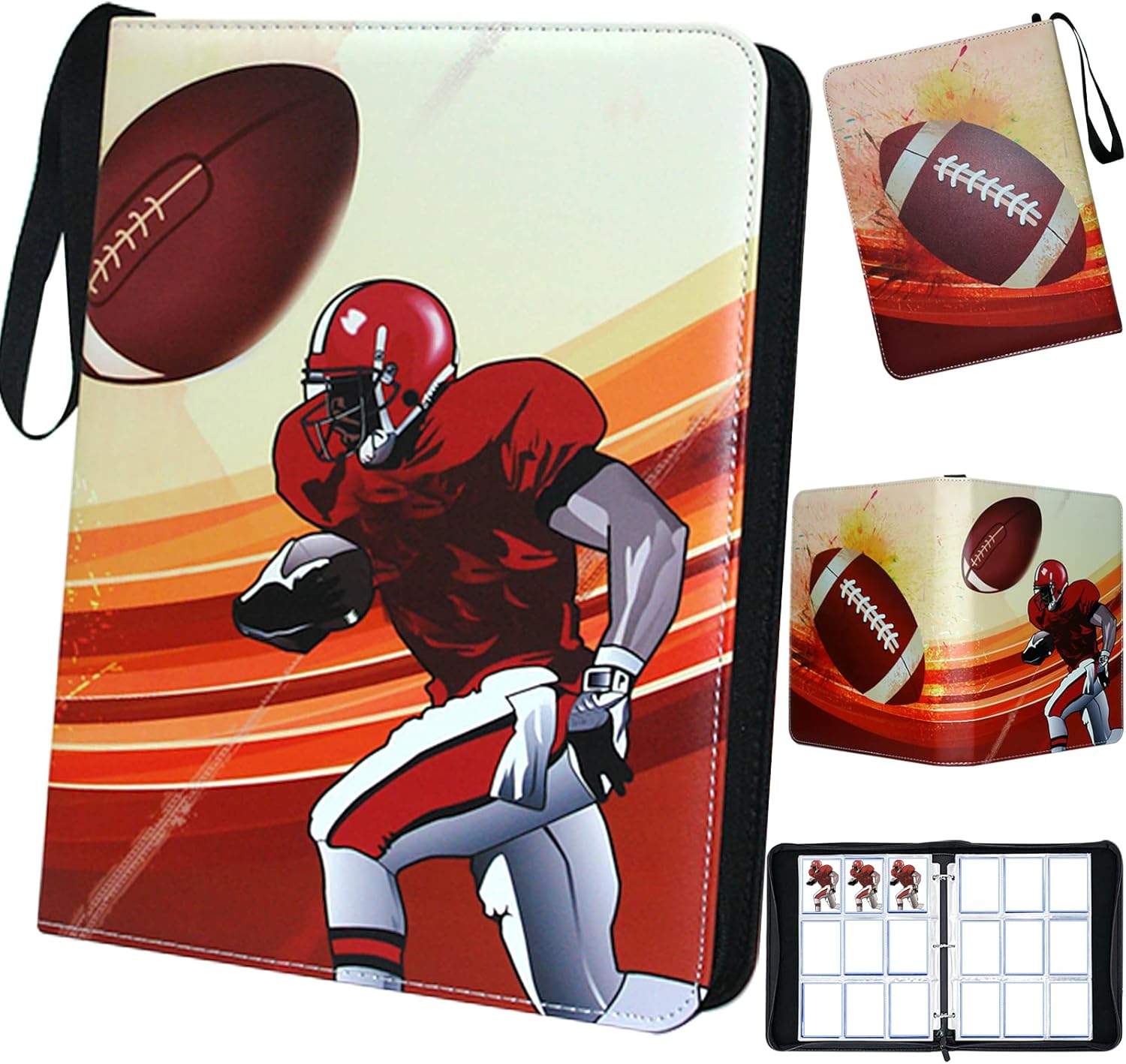 Amazon.com: Football Cards Binder 900 Pockets, Trading Cards Holder ...