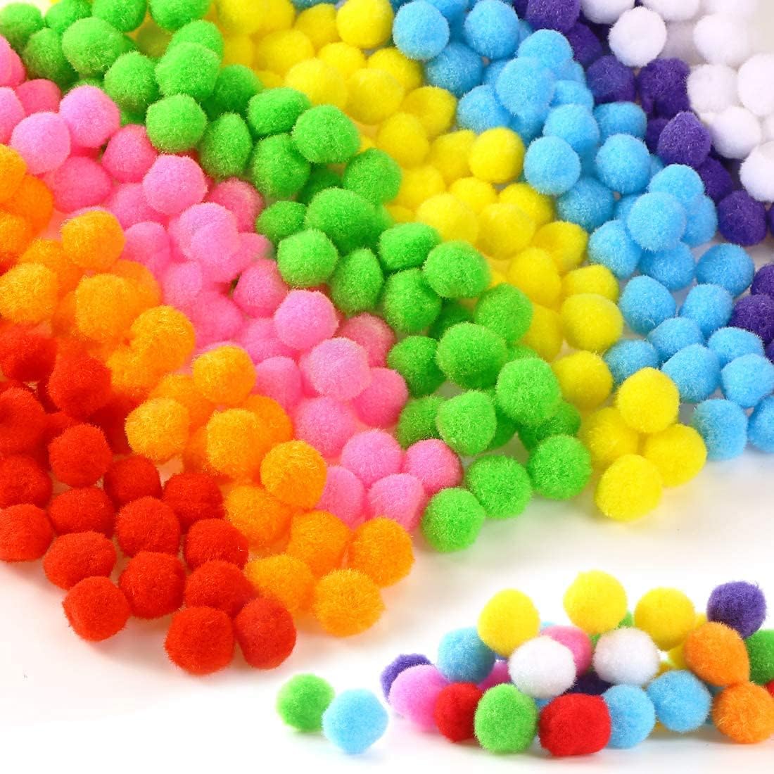 80pcs Boules de Pompon Multicolores Rondes : Amazon.fr: Cuisine et Maison