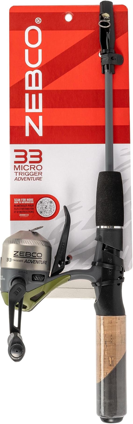 Amazon.com : Zebco 33 Micro Adventure Spincast Reel and Fishing Rod ...