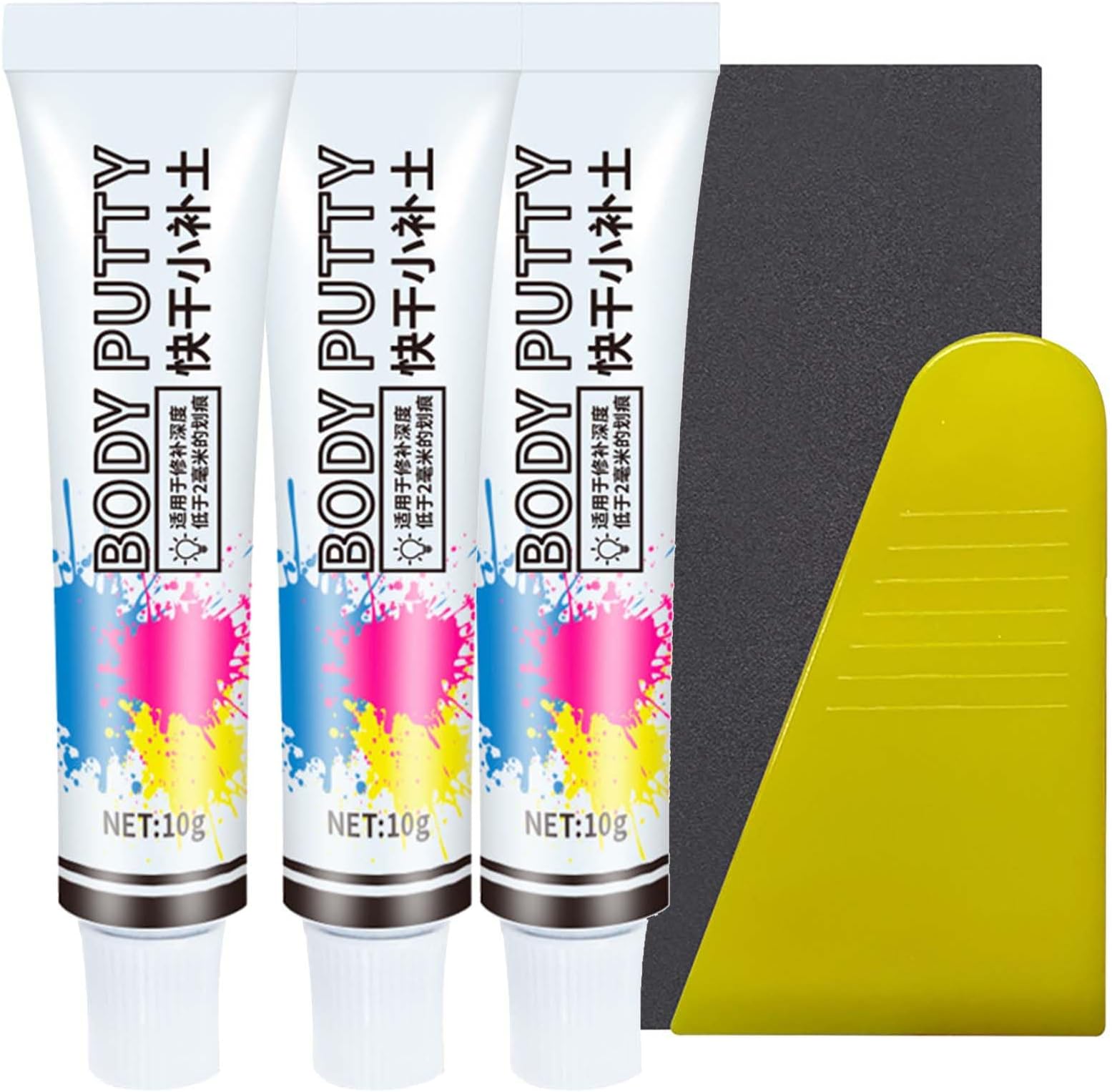 3PCS Car Body Filler Repair Kit: Includes Car Paint Scratch Filler ...