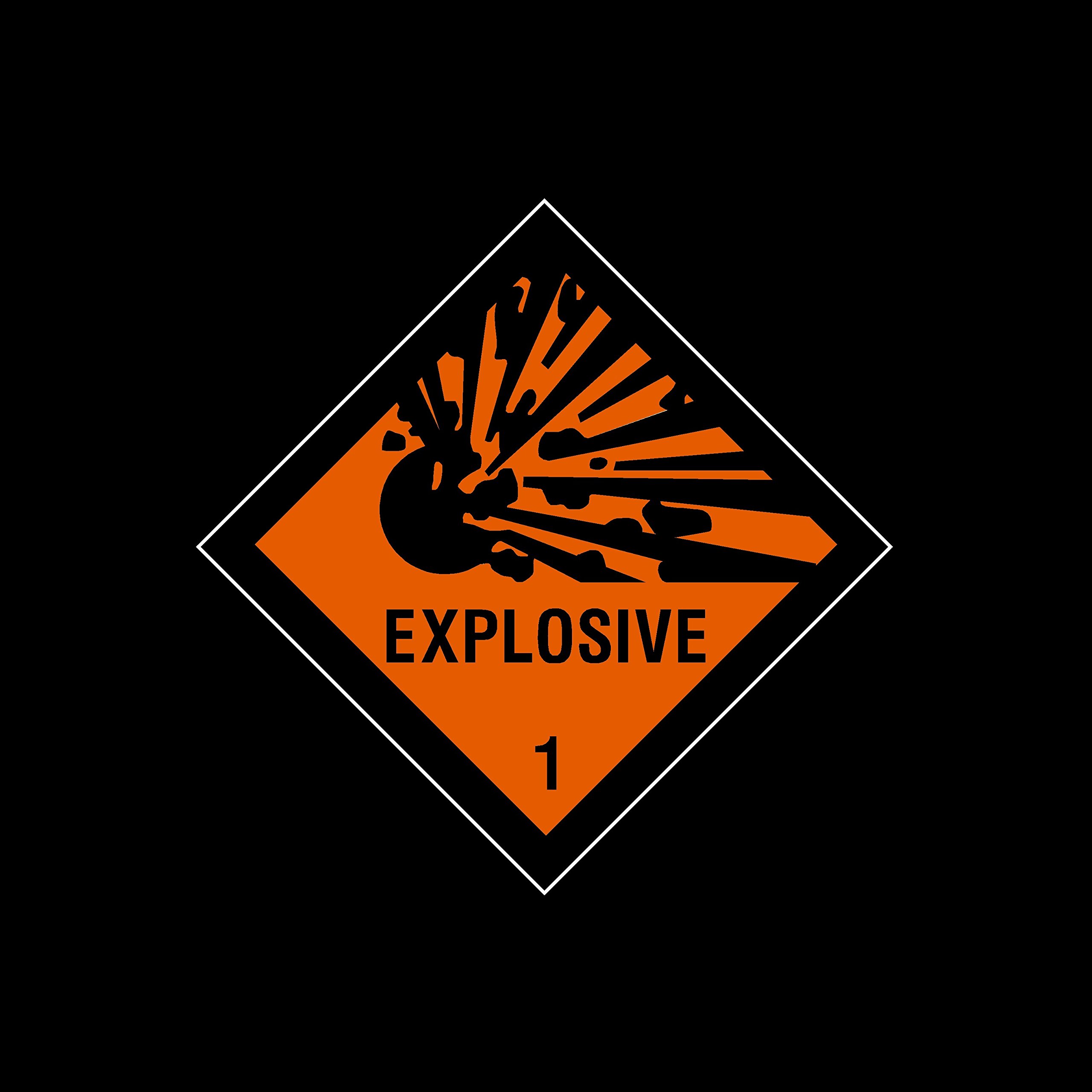 Explosive Hazchem Label Self Adhesive Sticker 100x100mm : Amazon.co.uk ...