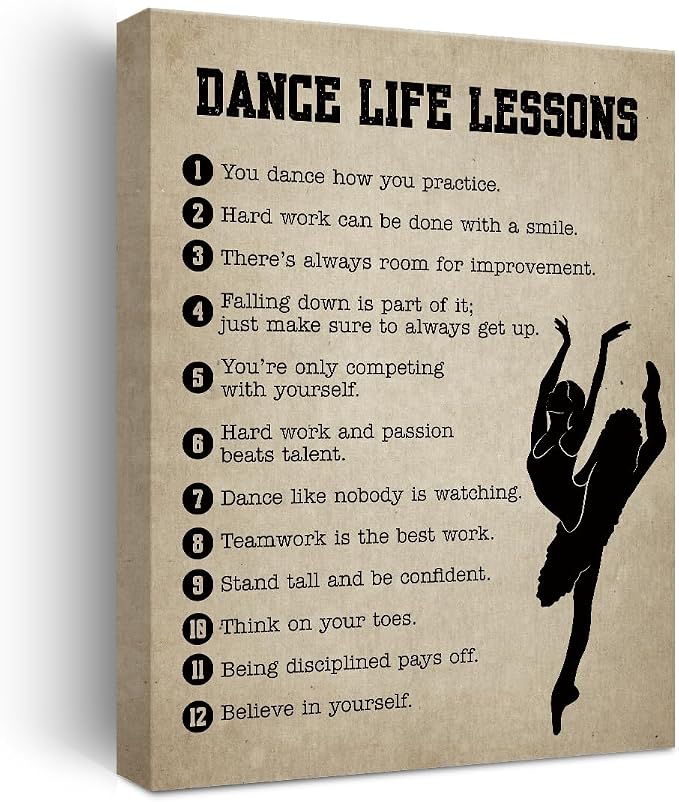 Amazon.com: Dance Gifts Inspirational Wall Decor Canvas Wall Art ...