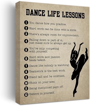 Amazon.com: Dance Gifts Inspirational Wall Decor Canvas Wall Art ...