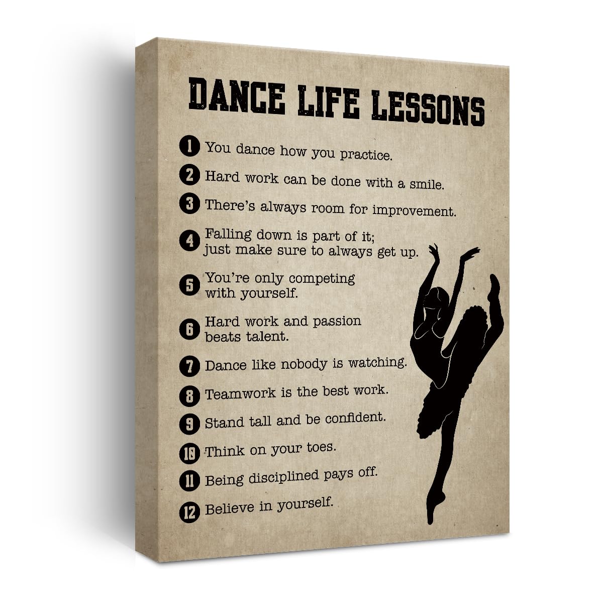 Amazon.com: Dance Gifts Inspirational Wall Decor Canvas Wall Art ...