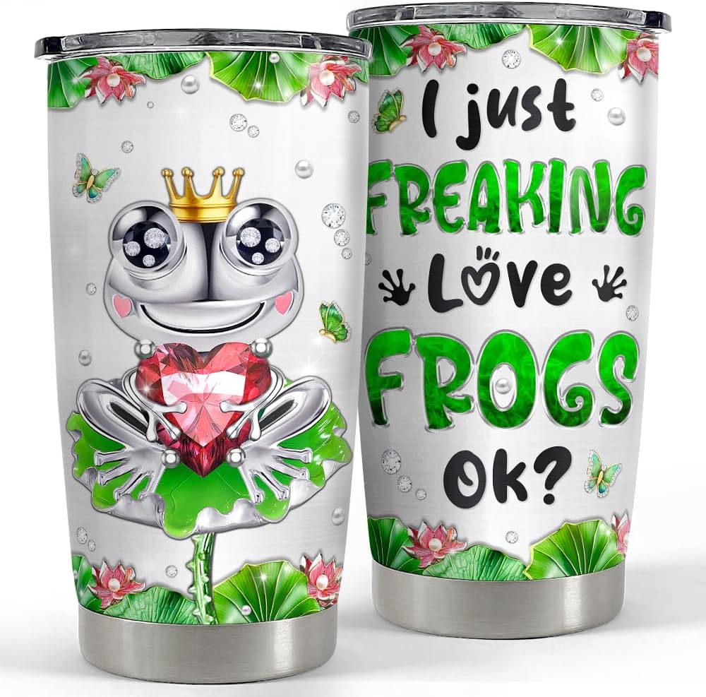 Amazon.com | Onebttl Frog Gifts for Women, Stainless steel Tumbler 20oz ...