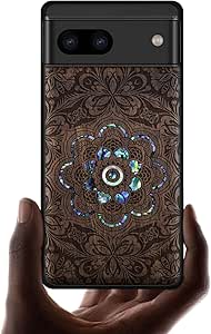 Amazon.com: Carveit Designer Wooden Case for Google Pixel 8a Case Cover [Wood Engraving & Shell ...
