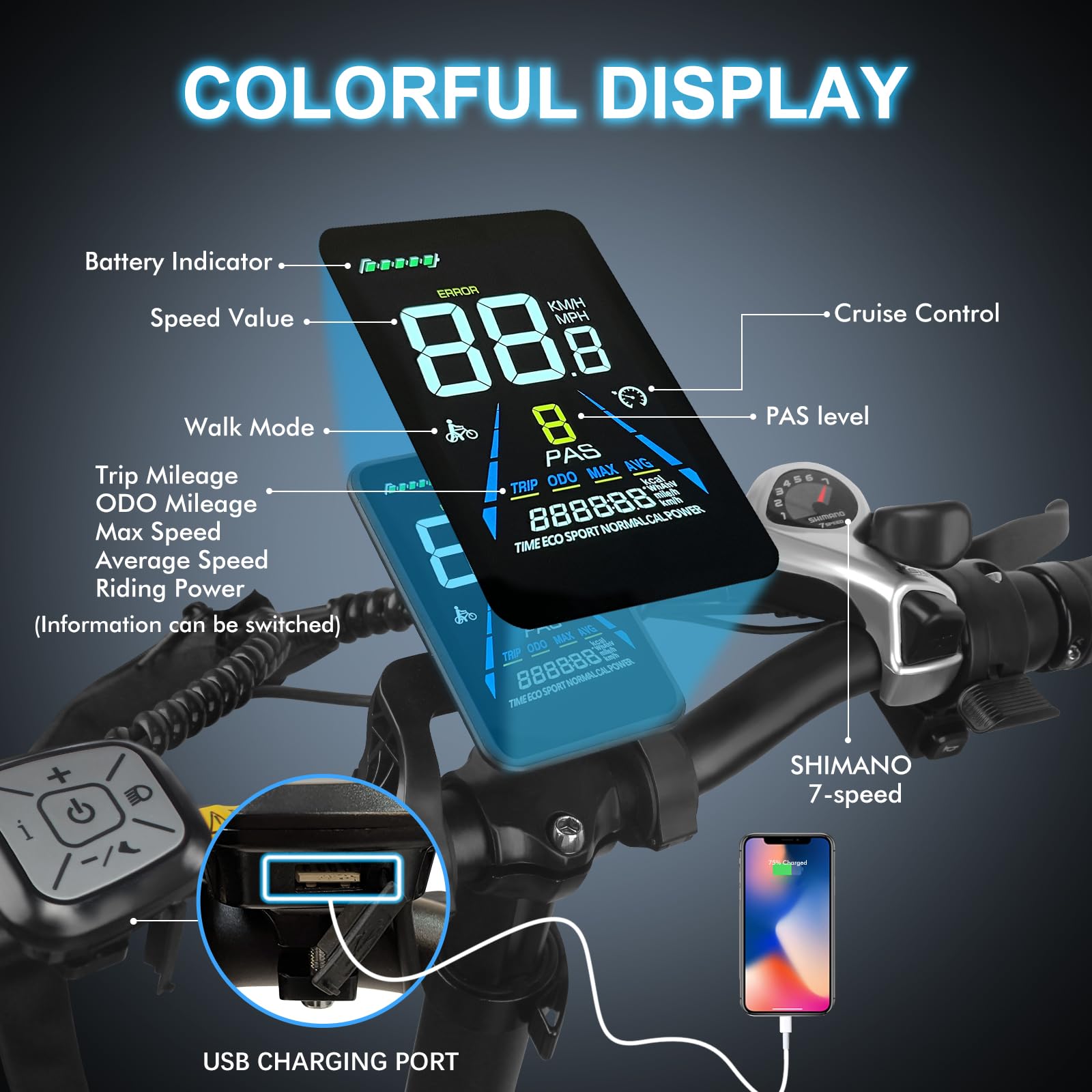 Wildeway Electric Bike 48V 32AH High-Capacity Removable Battery ...