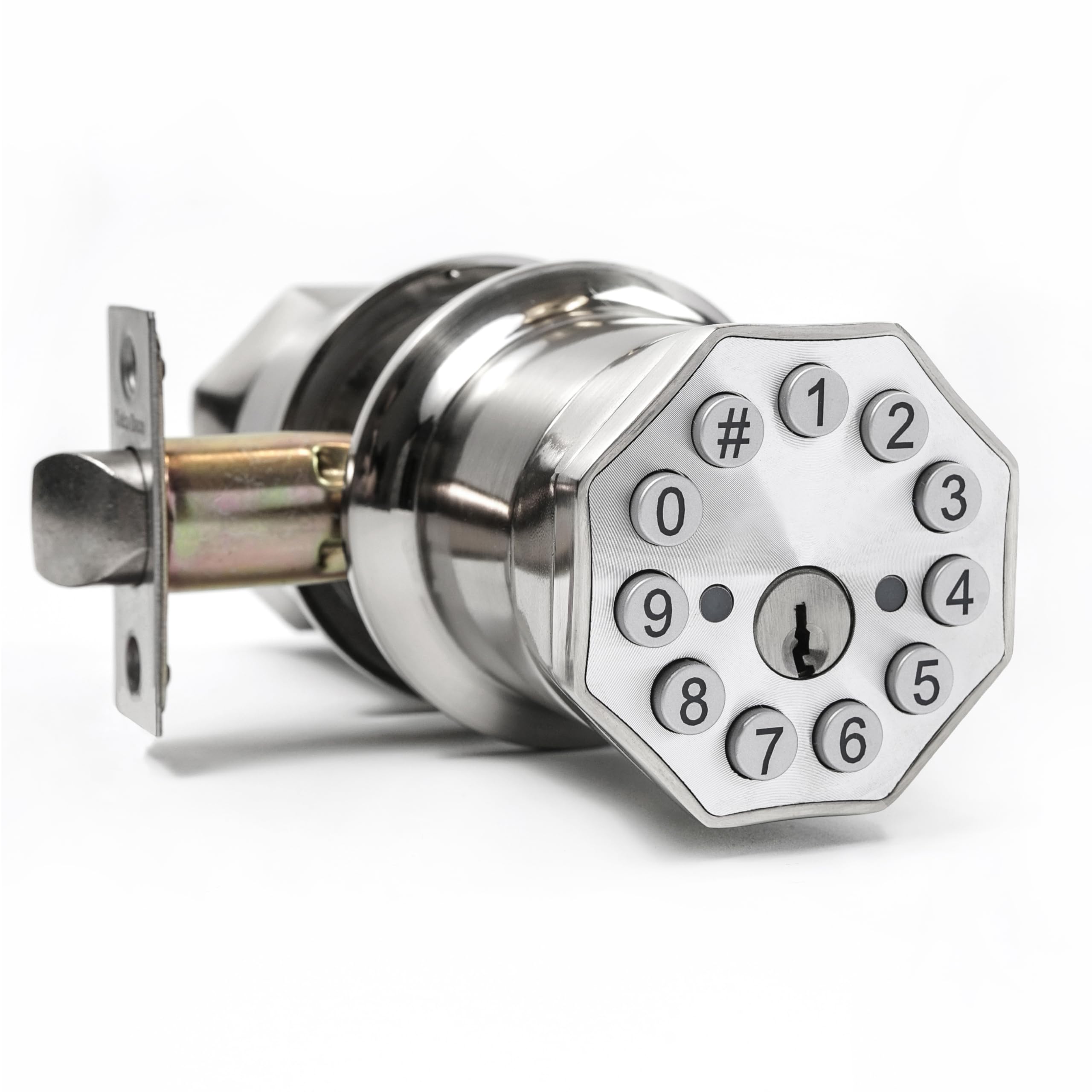 Smart Door Knob with Keypad and Key, Digital Door Lock with Keypad ...