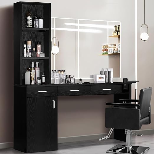 Amazon.com: 4ever2buy Barber Station for Hair Stylist, Salon Wall ...