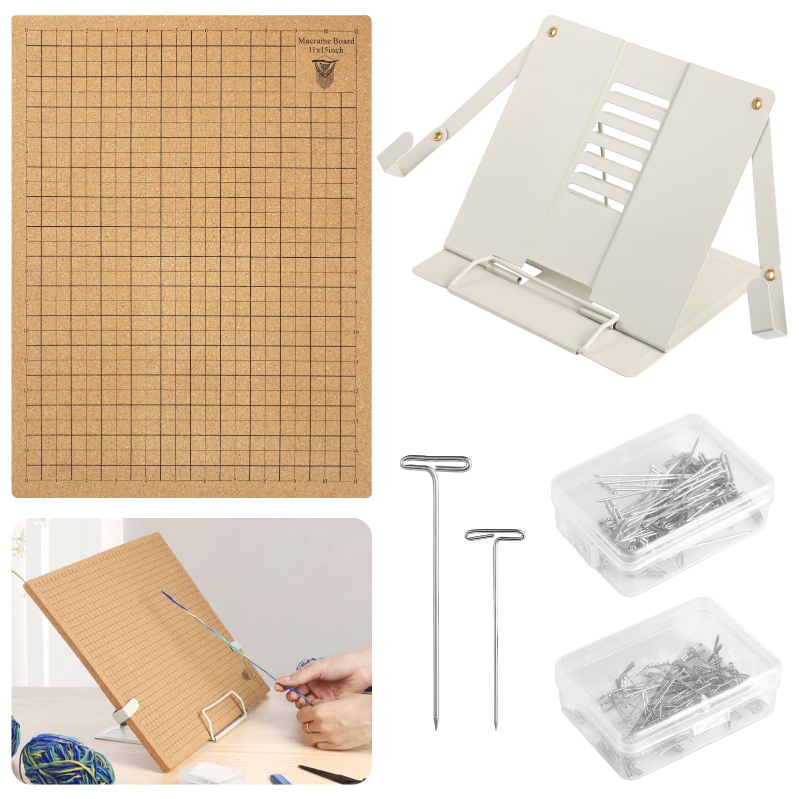 Amazon.com: Macrame Board with Holder and Pins, 11 x 15 Inches Macrame ...