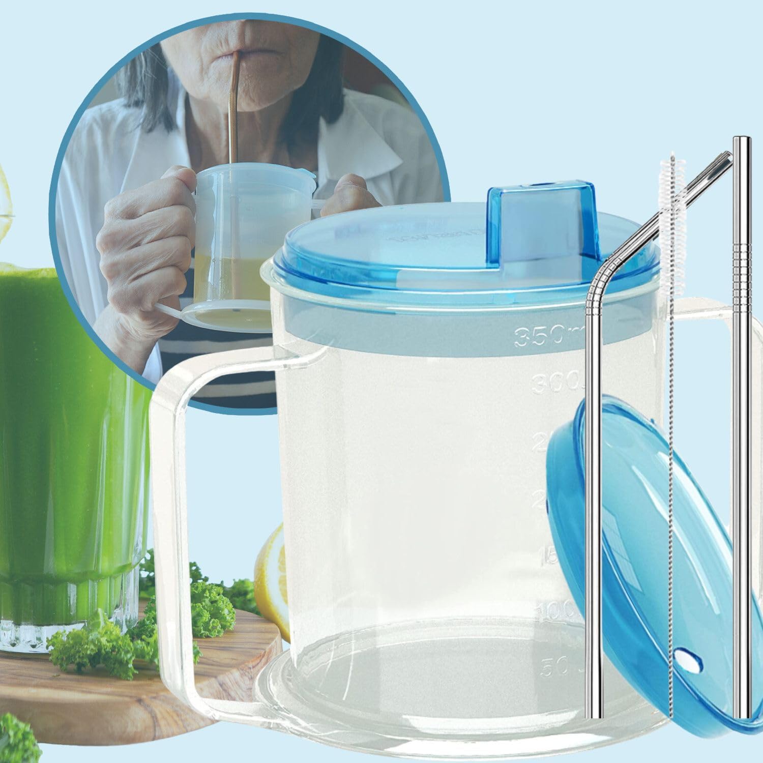 Amazon.com: Ehucon Dysphagia Regulating Drinking Cup, Dispenses 5 cc or ...