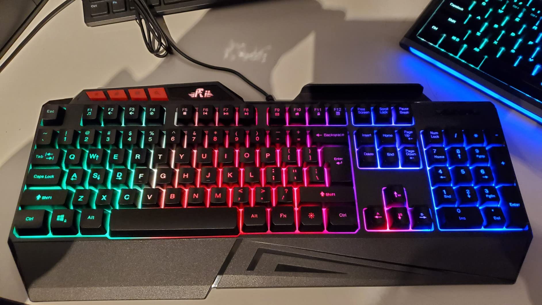 $1/mo - Finance Rii RK202 RGB Gaming Keyboard Multiple Color Rainbow ...