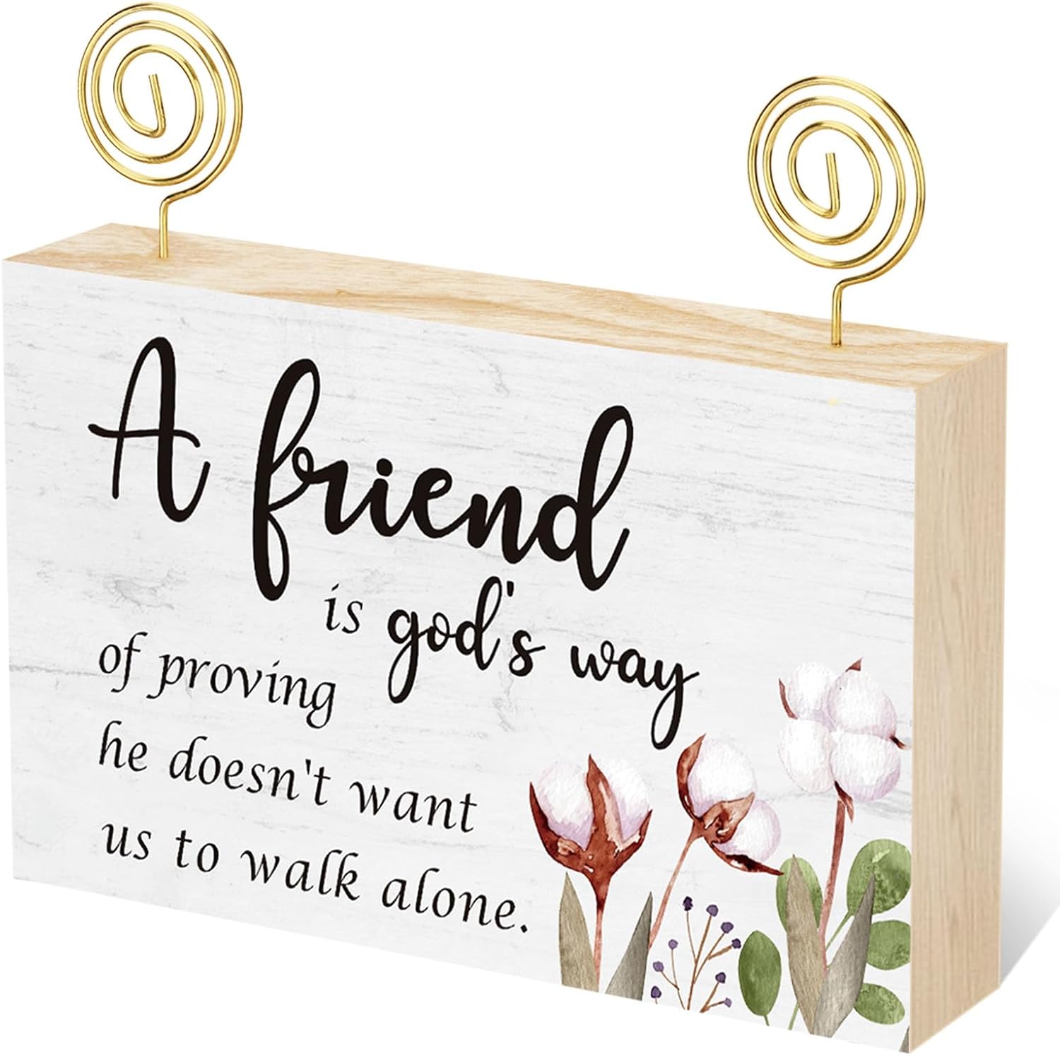 Amazon.com: Bnesi Rustic wooden sign plaque about friendship with ...