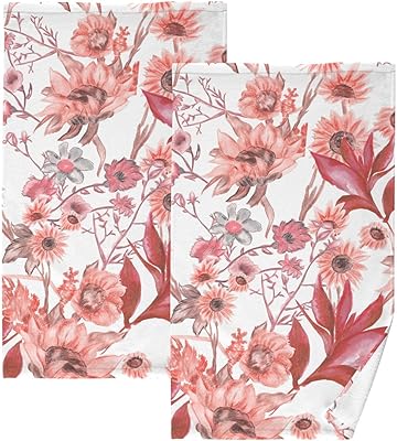 Amazon.com: Beautiful Floral Pink Roses Hand Towels Soft Highly ...