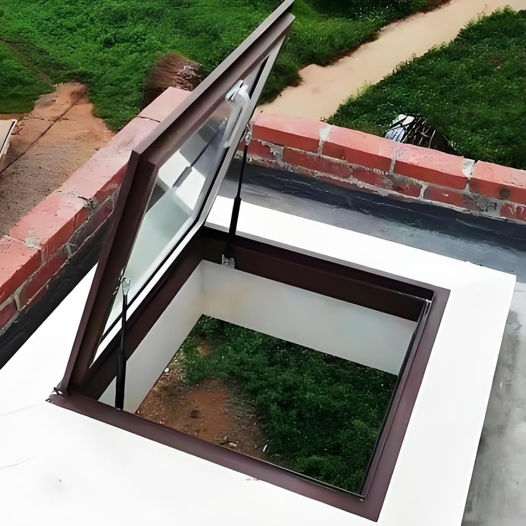 Flat Roof Skylight with Handles, Aluminum Ventilation Hatch for ...