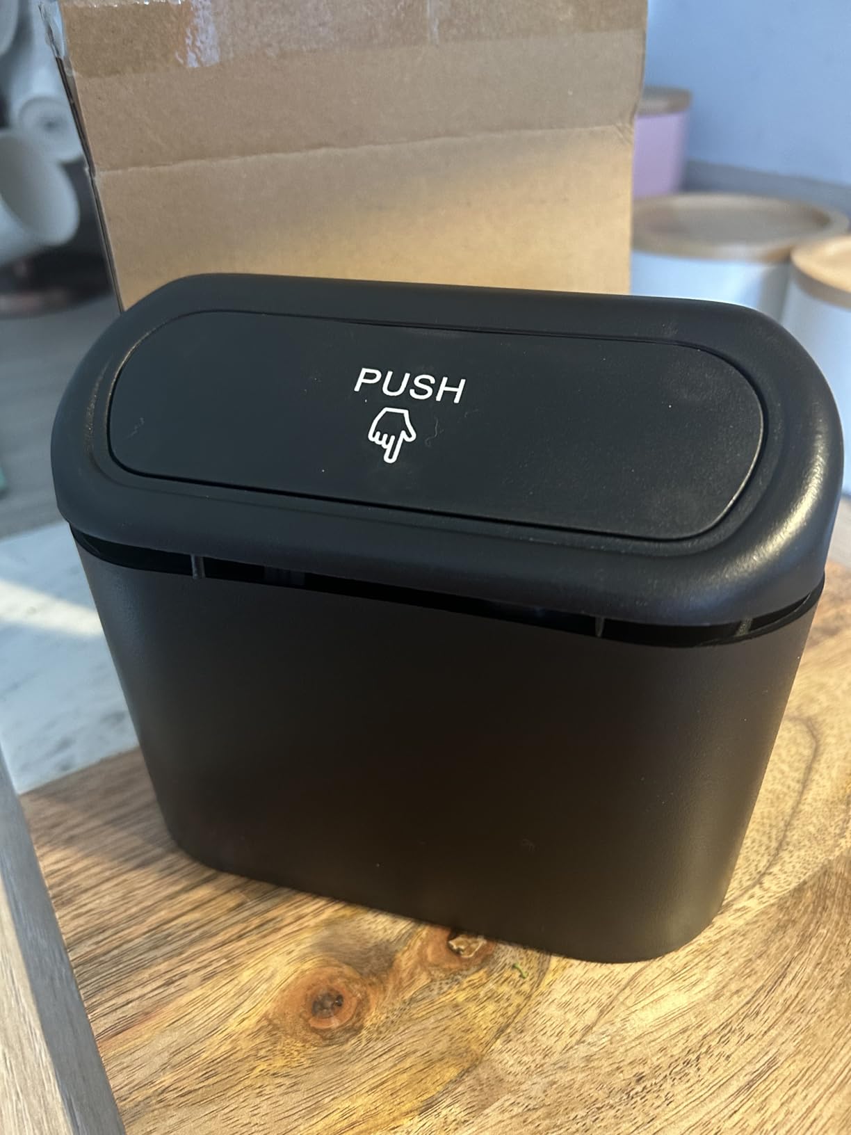 HUMOKI Mini Car Bin, Car Trash Can, Car bins With Lid and 6 Rolls 90 ...