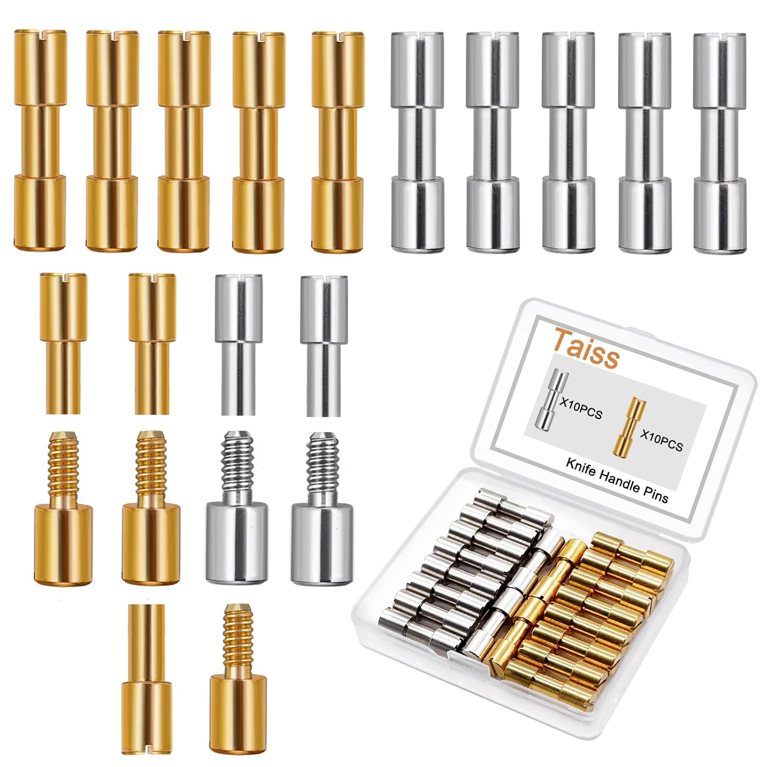 Taiss 20 Sets of Brass Bracket Bolt Fasteners and Stainless Steel ...
