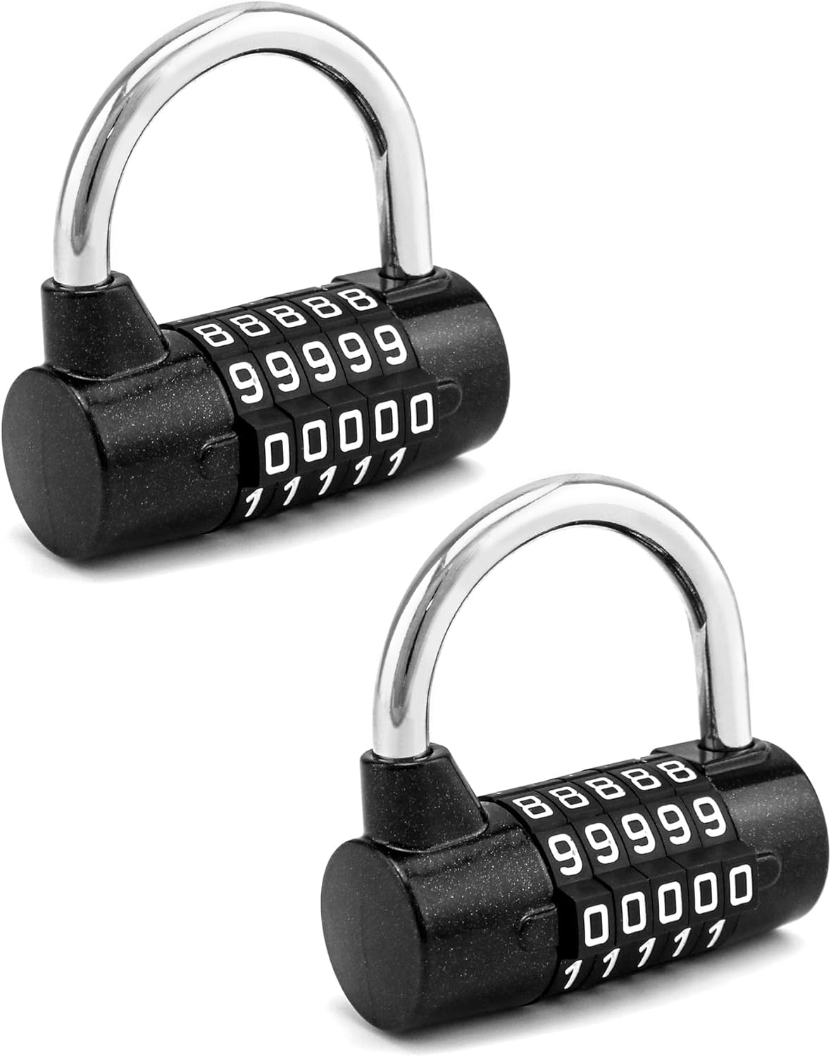 QWORK Padlock 5 Letter Word Lock, 5-Digit Combination Padlock, 2 Pack ...