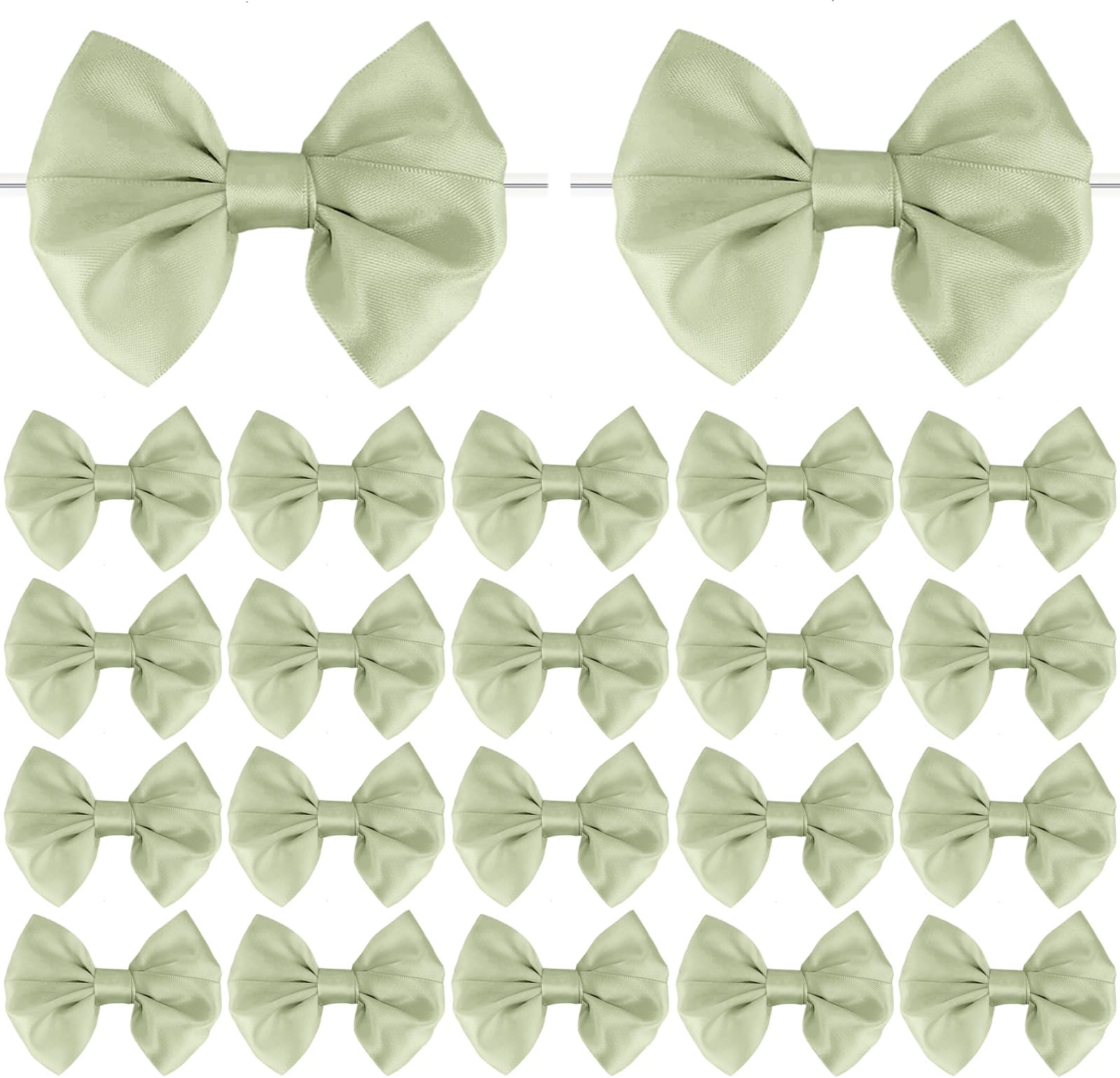Amazon.com: Sage Green Bows Twist Tie Bows, 20 Pcs Satin Twist Tie Bows ...