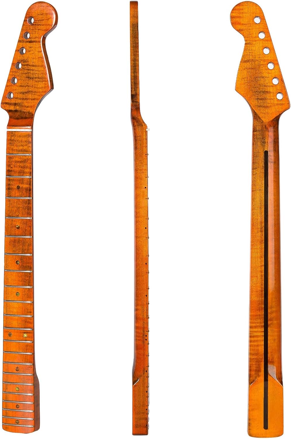 Amazon.com: 21 Fret Guitar Neck Maple Fretboard Guitar Neck for ST ...