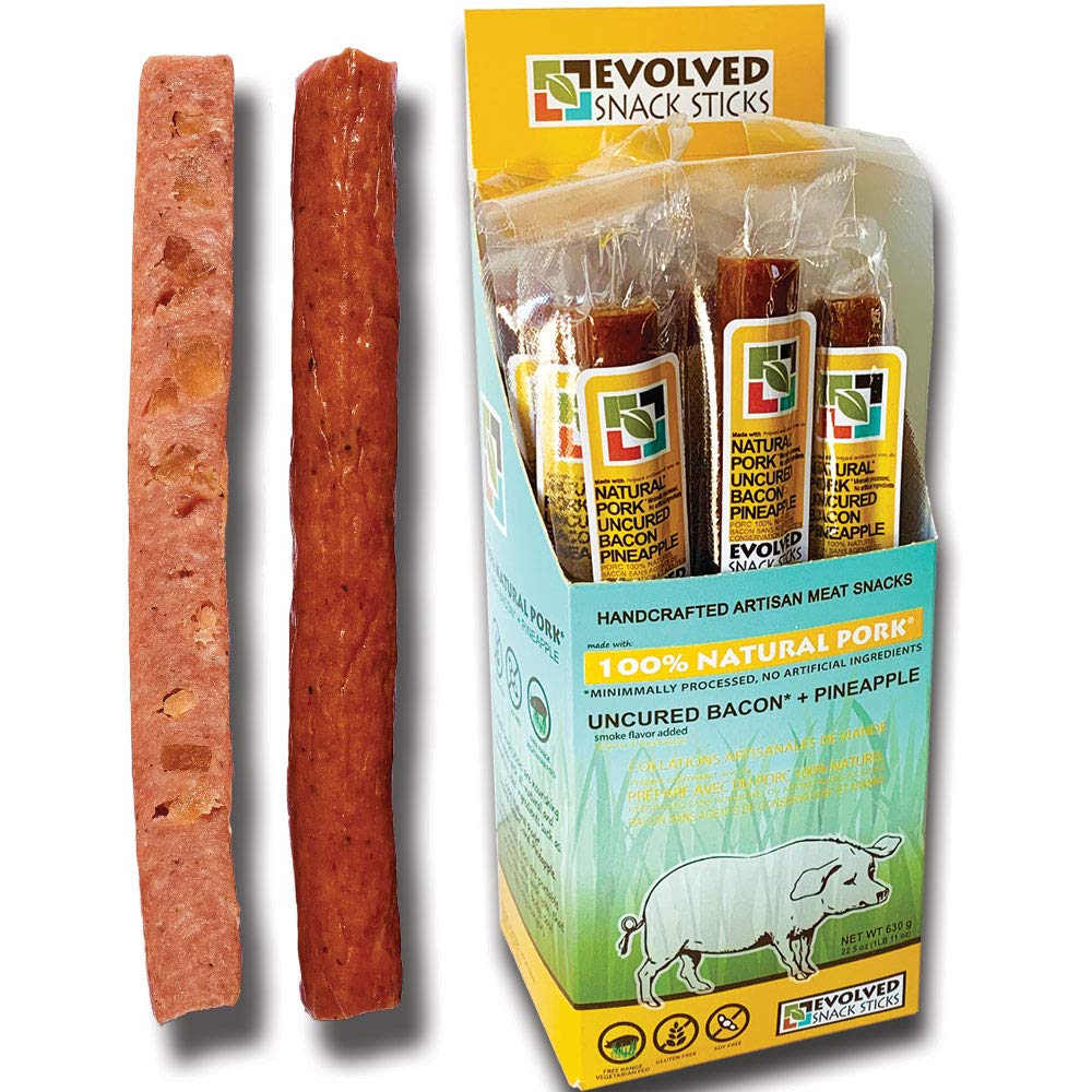 Amazon.com: Healthy Artisan Meat Snack Sticks, Grass-fed Beef - Evolved ...
