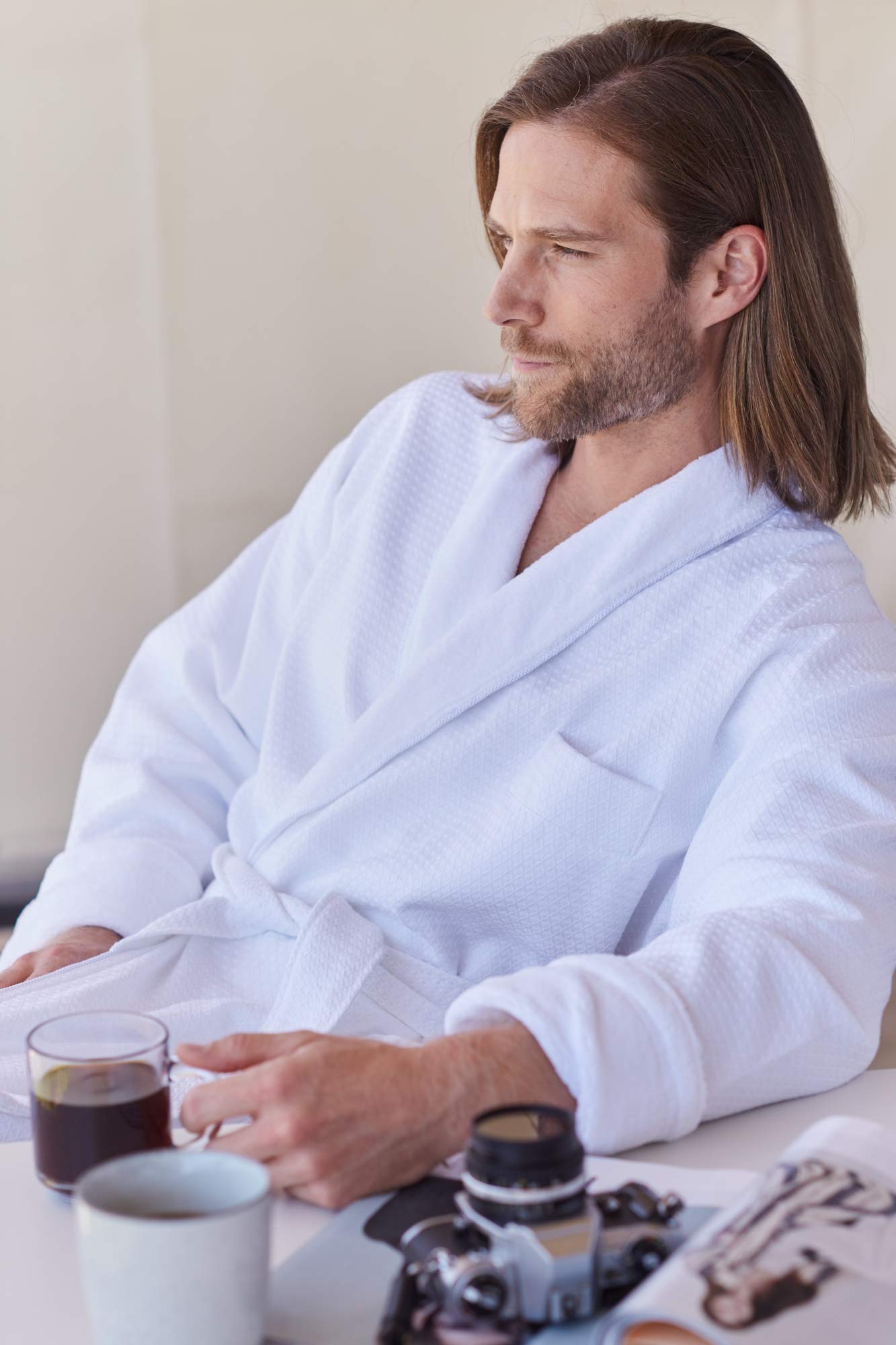 Snapklik.com : MONARCH Plush Lined Diamond Waffle Spa Robe - Hotel ...