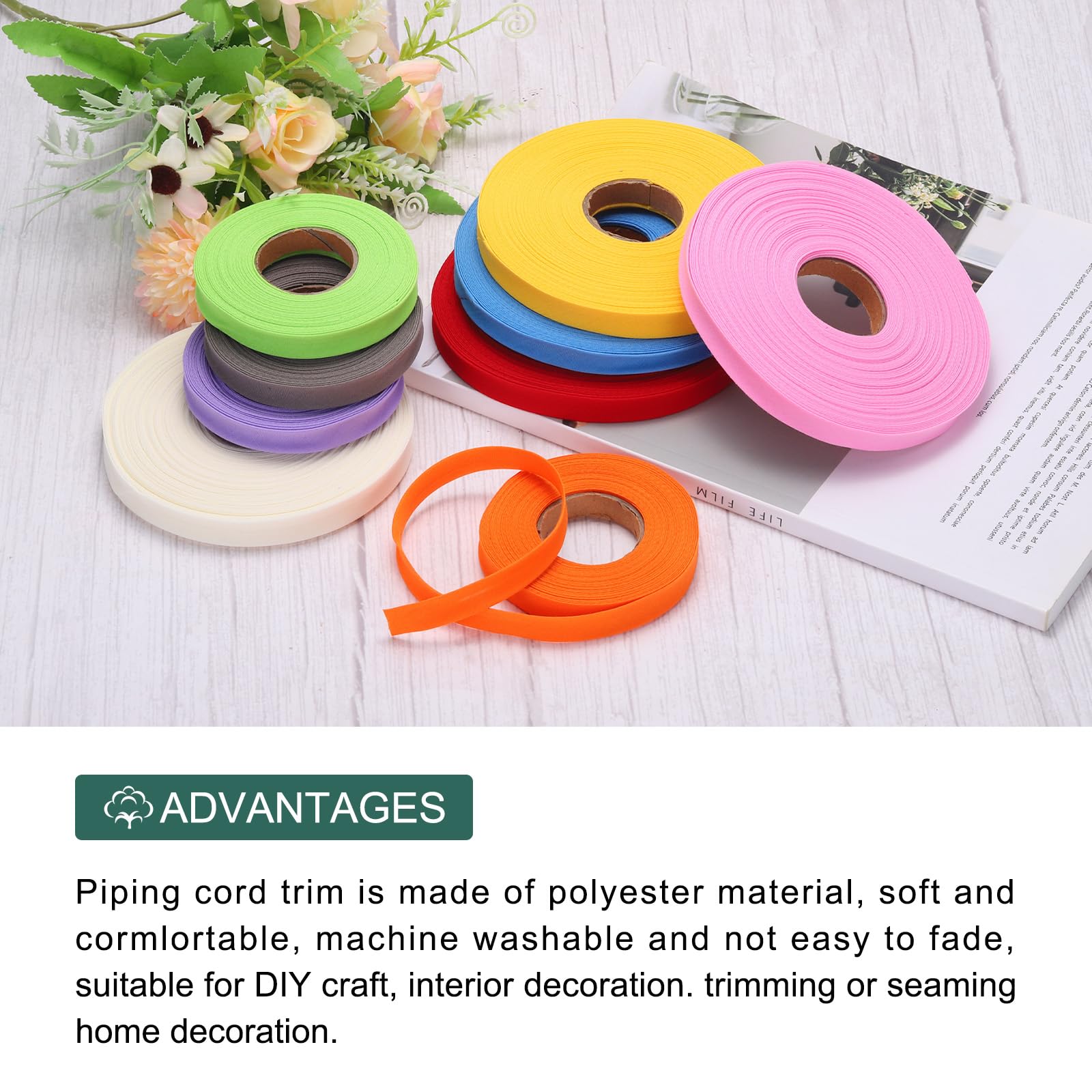 Snapklik.com : MECCANIXITY 1 Inch Single Fold Bias Tape Polyester ...