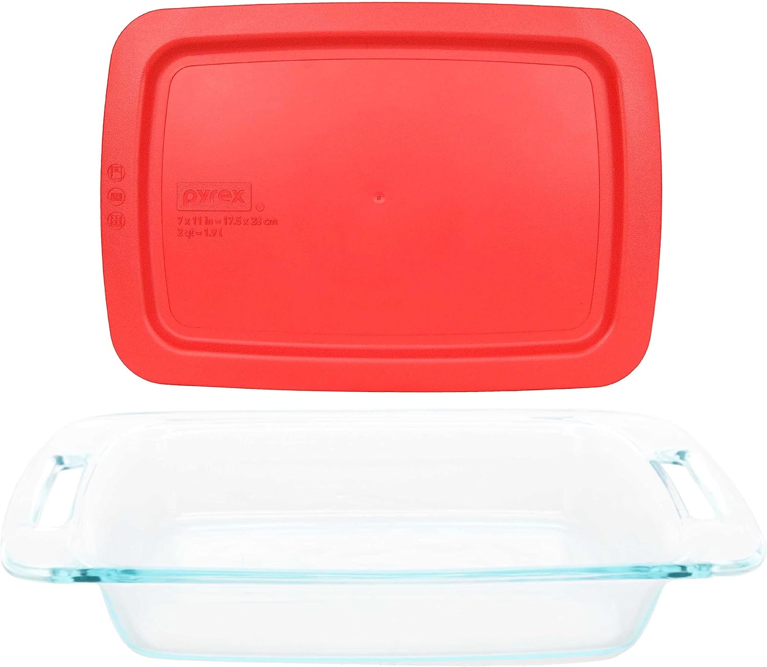 Amazon.com: Pyrex (1) C-232 2qt Easy Grab Glass Baking Dish & (1) C-232 ...