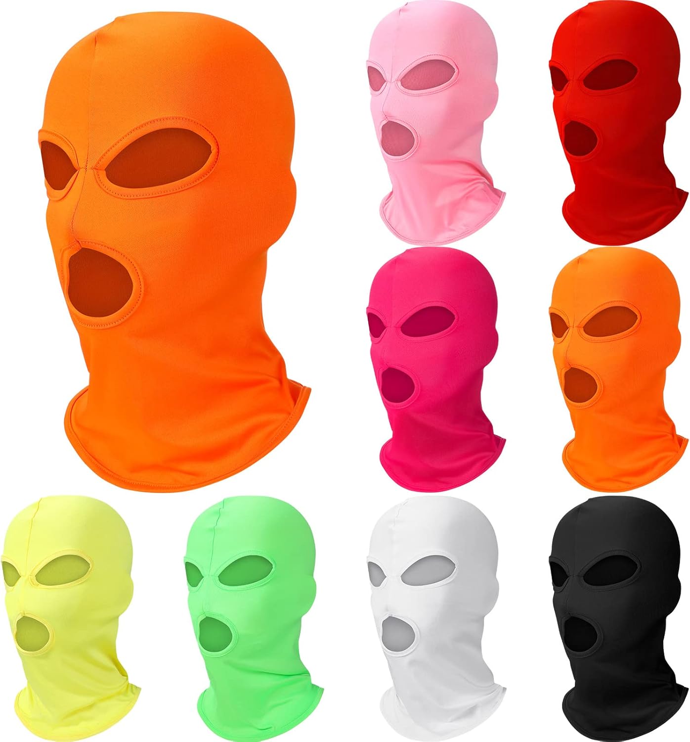 Amazon.com: 8 Pcs 3 Hole Full Face Mask Cover Balaclava Face Mask ...